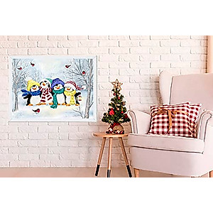 Winter Diamond Painting Kits,Diamond Art Kit for Adults,6D Round Diamond Painting Kit Full Drill for Gift,Wall Décor