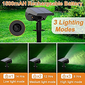 WELALO Solar Spot Lights Outdoor, [6 Pack/52 LED/3 Modes] 2-in-1 Solar Landscape Spotlights, Solar Powered Security Lights, IP65 Waterproof Wall Lights for Walkway Yard Garden Driveway(Cool White)