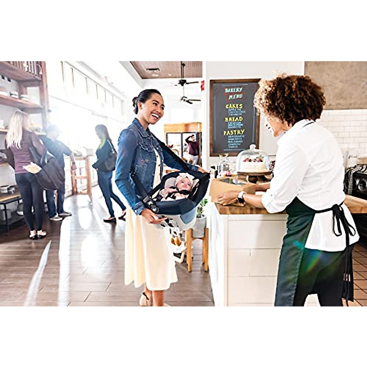 Maxi-Cosi Coral XP Infant Car Seat, Revolutionary 3-Piece Modular Nesting System for a More Comfortable, Intimate & Lightweight Carry, Essential Blue – PureCosi