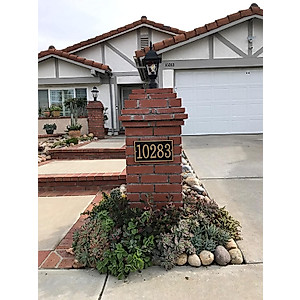 Handcrafted Address Plaque - House Sign Number Wall Plaque (11" x 6.3") Personalized House Sign for House, Apartment, Office, 911 Visibility Signage, Any Font (Silver)