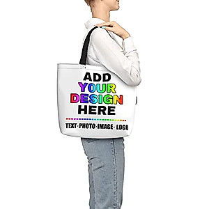 Custom Tote Bags Add Your Logo/Text/Image/Photo Personalized Tote Bags Custom Bags Personalized Bags Custom Handbag For Women Personalized Handbag