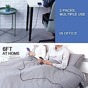 UDATON USB C to USB C Cable, USB C Cable, 60W Fast Charging Cable 2 Pack 6FT, Durable Long Nylon Braided Lightning Android Charger Cable Compatible with Samsung S21 S20, MacBook, iPad, Switch, Black