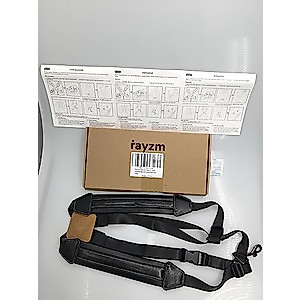 Rayzm Saxophone Strap, Universal Double Shoulder Leather Strap for Sax, Adjustable Padded Harness Strap for Alto Tenor Soprano Baritone Saxophone (Large Size)