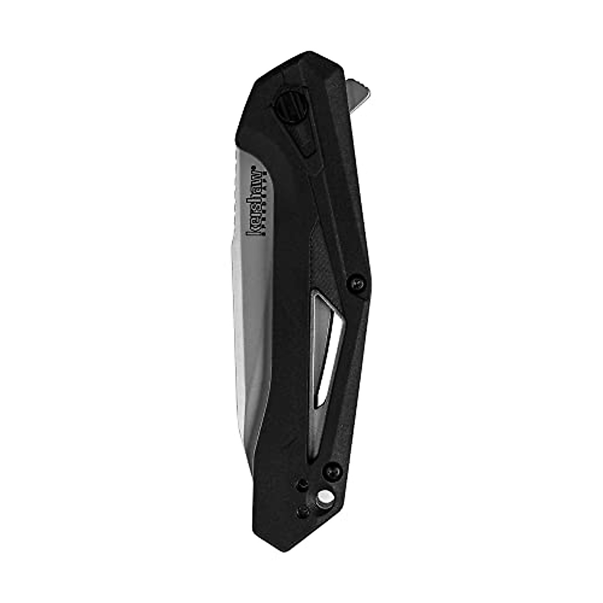 Kershaw Airlock Pocket Knife, 3" 4Cr14 Steel Blade, SpeedSafe Assisted Folder Opening EDC, Discreet Pocketclip Carry,Black