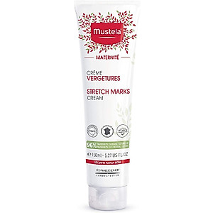 Mustela Maternity Stretch Marks Cream for Pregnancy - Natural Skincare Massage Moisturizer with Natural Avocado, Maracuja & Shea Butter - Lightly Fragranced - 5.07 fl. oz