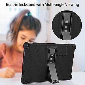 DUEDUE for Google Pixel Tablet Case 2023, Pixel Tablet 2023 Cover, Soft Silicone Adjustable Stand Cover Shockproof Gel Kickstand Tablet Cases for Pixel Tablet 11 Inch, Black