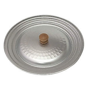 Taniguchi Metal Yukihira Pot Lid 6.3-7.9 inches (16-20 cm), Made in Japan, Lightweight, Japanese Artisan Series