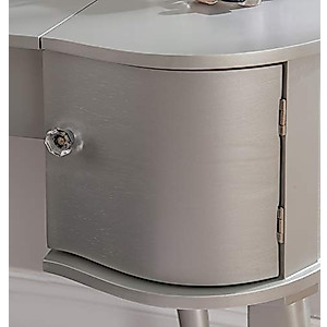 Linon Paloma Vanity Set, 30" x 40.5" x 19.25", Silver