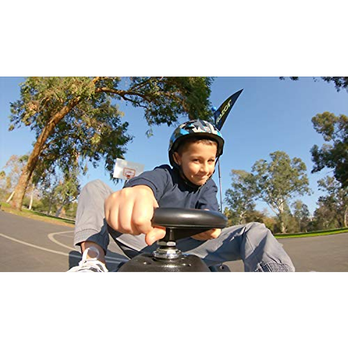 Razor Crazy Cart Shift for Kids Ages 6+ (Low Speed) 8+ (High Speed) - 12V Electric Drifting Go Kart for Kids - High/Low Speed Switch and Simplified Drifting System, for Riders up to 120 lbs,Black/Blue