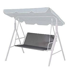 Swing Seat Replacement Cover, 600D Oxford Heavy Duty Waterproof Swing Bench Cover for Outdoor Porch Garden Yard 2/3 Seat Patio Swing Chair (54.3"x19.6"x19.6", Grey)