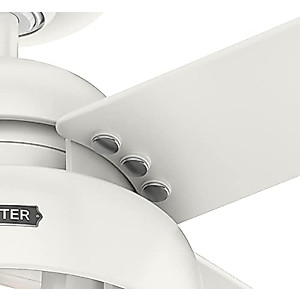 Hunter Fan Company, 50336, 52 inch Spring Mill Matte Black Indoor / Outdoor Ceiling Fan with LED Light Kit and Pull Chain