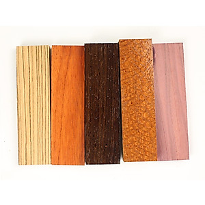 Payne Bros Custom Knives Variety pack of 5 wood scales, 5 INCH, for knife making - gun grps - craft supplies (VP18)