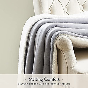 BELADOR Throw Blanket - Fleece Blankets Twin Size 60"x80" - Soft Blanket With Sherpa Reverse Fluff- Travel Blanket For Bed, Anti-Static Blankets & Throws- Lightweight Blanket, Cozy Fuzzy Couch Blanket
