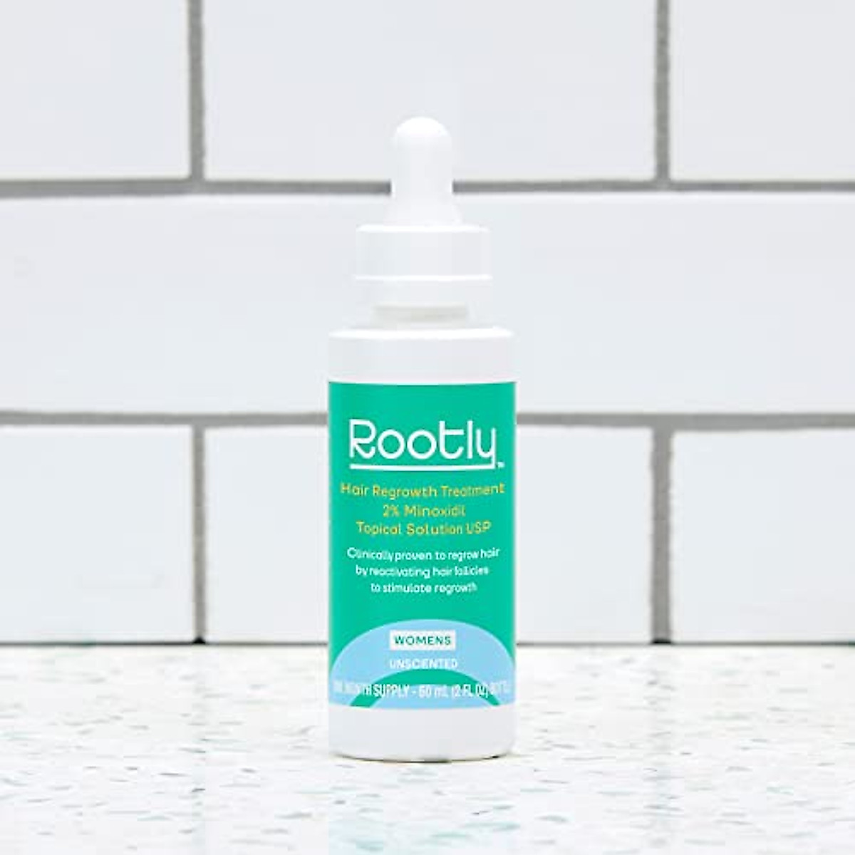 Minoxidil for Women | Womens Hair Growth | 2% Minoxidil Topical Hair Treatment for Hair Regrowth by Rootly | Minoxidil for Women| Unscented, 2 Fl Oz