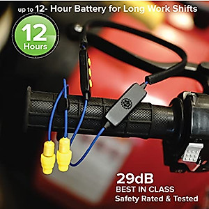 Plugfones Liberate 2.0 Wireless Bluetooth In-Ear Earplug Earbuds- Noise Reduction Headphones with Noise Isolating Mic and Controls (Blue & Yellow)