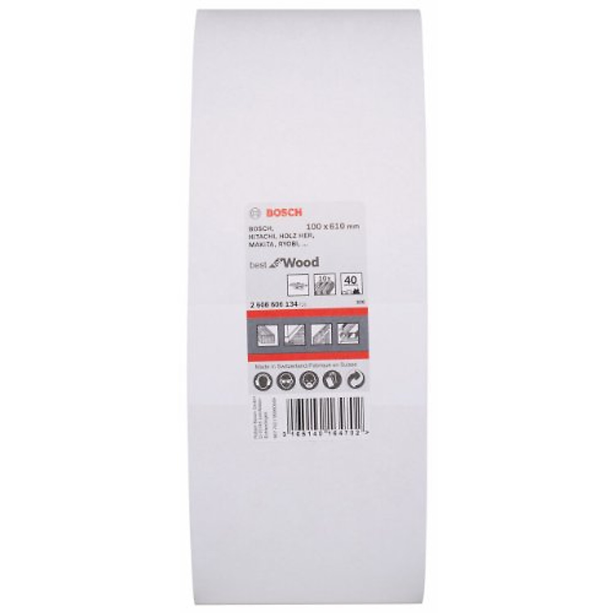 Bosch Professional 2608606134 Sanding Belts100x610 G40, Red, 100 mm x 610 mm