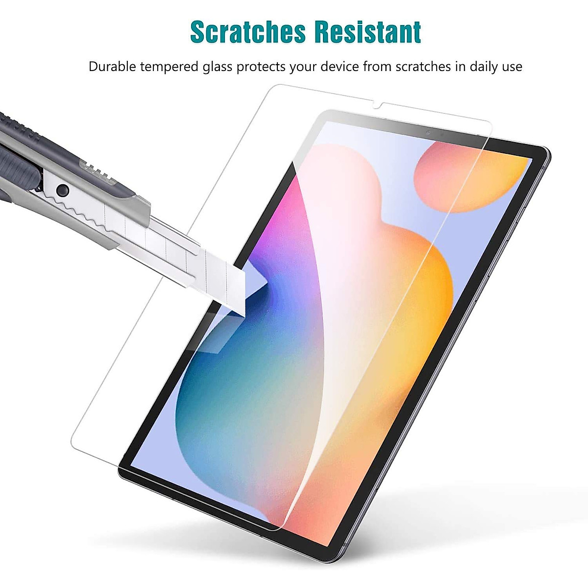 TANTEK [2-Pack Screen Protector for Samsung Galaxy Tab S6 Lite(SM-P610/P615,2020) 10.4 inch,Tempered Glass Film,Ultra Clear,Anti Scratch,Bubble Free,S-Pen Compatible