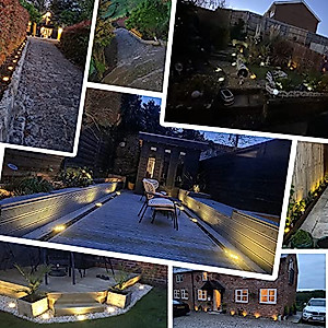 Solar Lights Outdoor， 2023 New Upgrade Disk Lights， Solar in-ground Lights for Landscape Walkway Lawn Steps Decks, LED Lamps, Waterproof