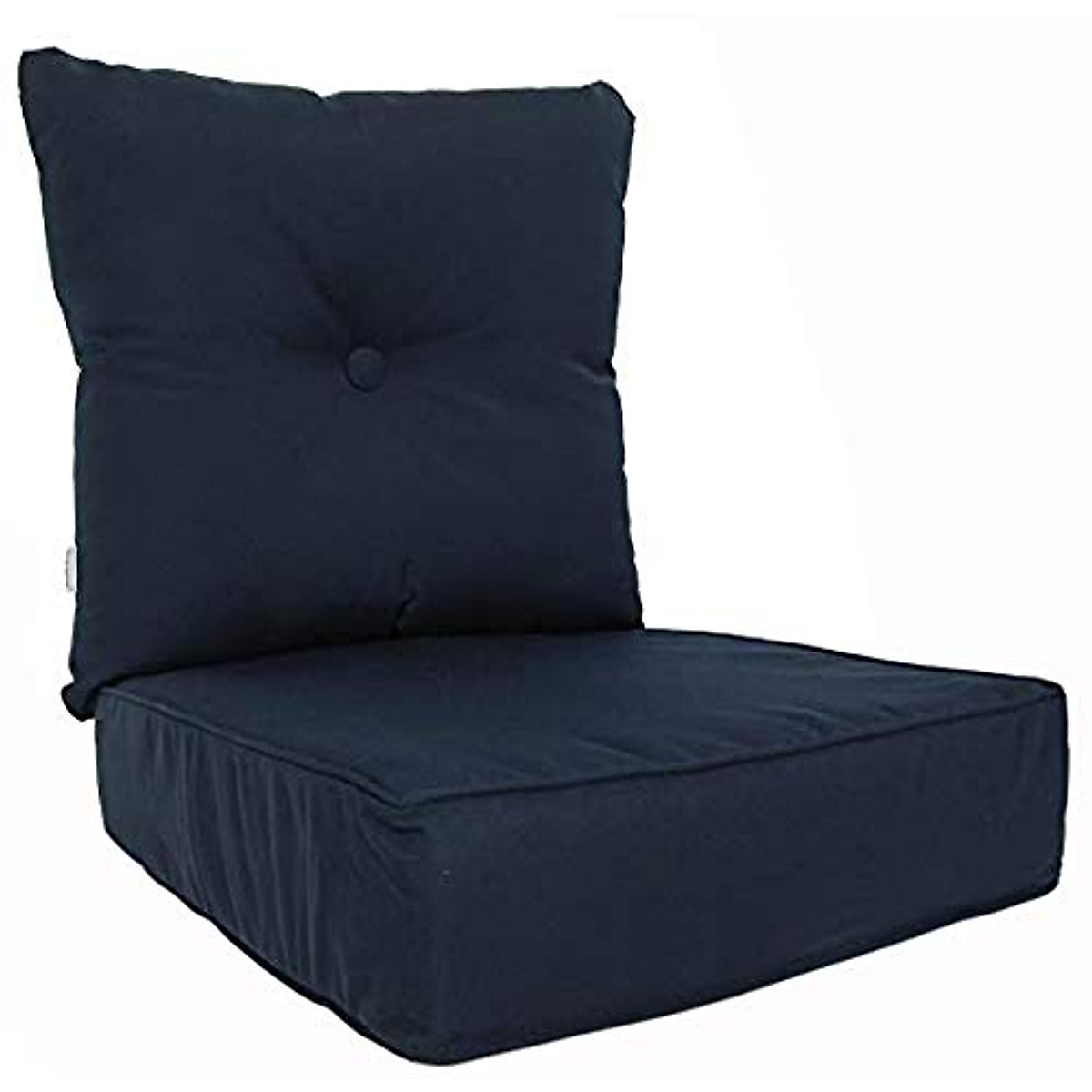 RULU 02180 Patio Cushion Outdoor/Indoor Sunbrella, Seat 22.5 x 22.5 x 5.75 inch + Back 23 x 23 x 7 inch, 23x22x22 Inch (Pack of 1), Canvas Navy