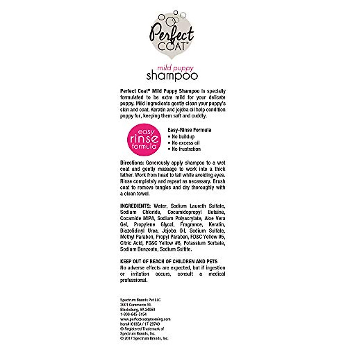 Perfect Coat Puppy Shampoo, Baby Powder Scent, 16-Ounce