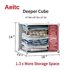 Aeitc Cube Storage Closet Organizer Cube Organizers Storage Shelves for Bedroom, Living Room, Office - 9 Cube, White