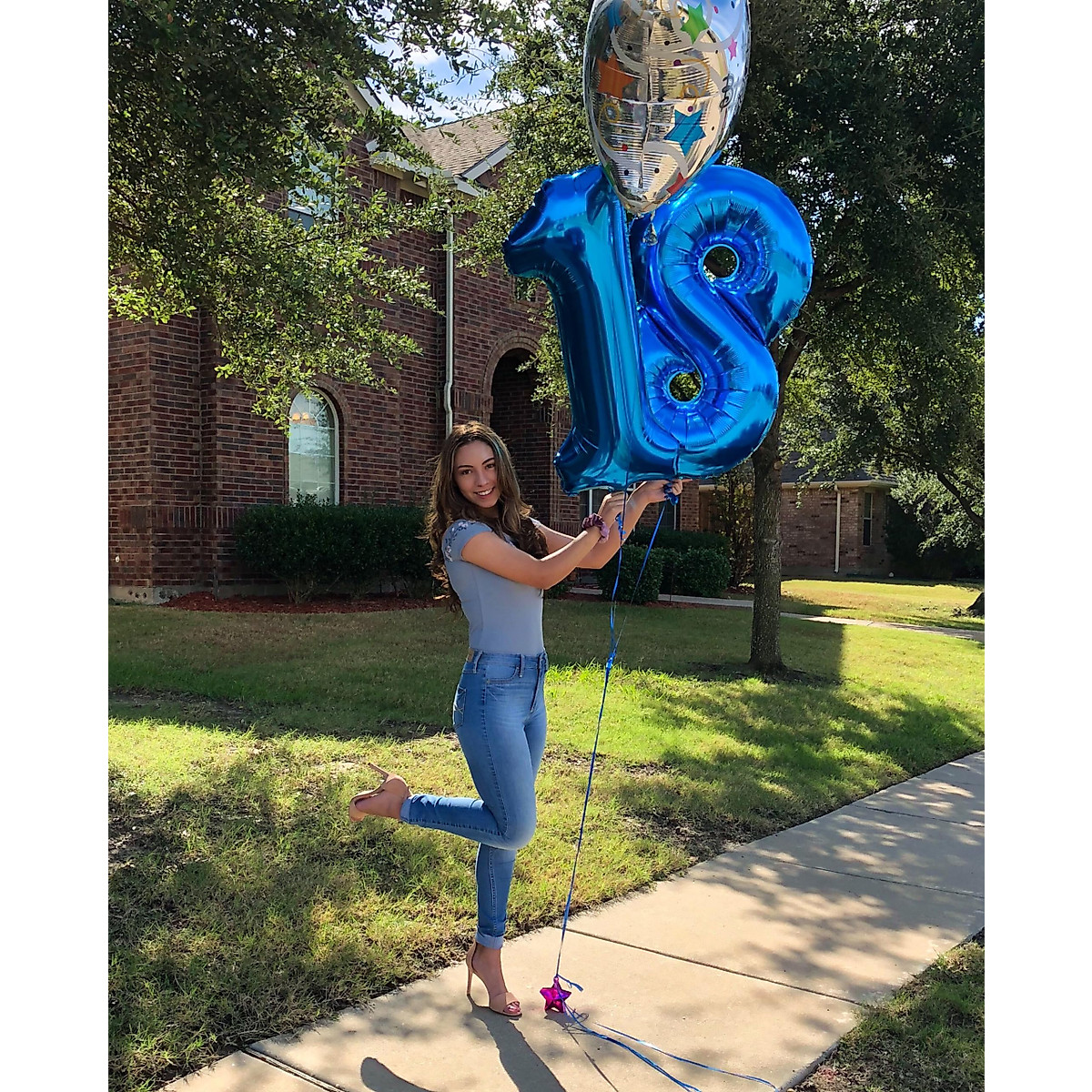 40 Inch Navy Blue 1 Balloon for First Birthday, Blue One 1st Number Balloon Birthday Decorations for Man, 10th 21st, Giant Number 1 Balloon