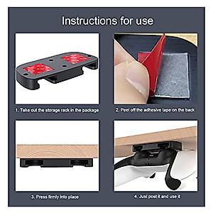 CKXIN Controller Table Stand for PS5 PS4 Controller Playstation 5 Playstation 4 Under Desk Mount Controller Holder Table Organizer and Desk Management (1-Pack), Black