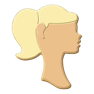 Foose Doll Head Cookie Cutter 4.25 Inch –Tin Plated Steel Cookie Cutters – Doll Head Cookie Mold