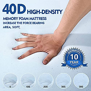 3 Inch Cool Gel Memory Foam Mattress Topper Queen Size Bed,Removable Soft Cover, Comfort Body Support & Pressure Relief,10 Year Warranty