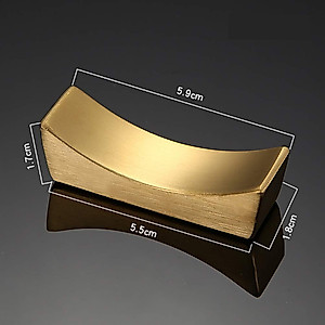 2 Pcs Stainless Steel Chopsticks Rest Tableware Knife Forks Spoon Holder Dinner Service (Gold)