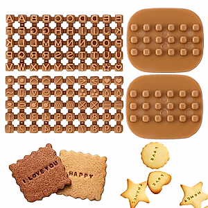 Pack of 100 Alphabet Number Letter Cookie Cutters Set Stamp Press Biscuit Fondant Decorating Baking Tools
