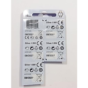 Renata Batteries 357 Silver Oxide 0% Mercury Battery (5 Pack)