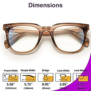VISOONE Square TR90 Blue Light Blocking Glasses with Anti Glare Computer Glass Woman and Men SAGE