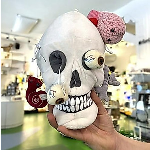 GIANTmicrobes Deluxe Skull with Hidden Organs Plush, Skull Plush, Anatomical Skull Gift, Halloween Skull Decor, Anatomy Skull, Human Skull Model Plushie, Skull Anatomy Model, Skull Pillow, Skull Toy