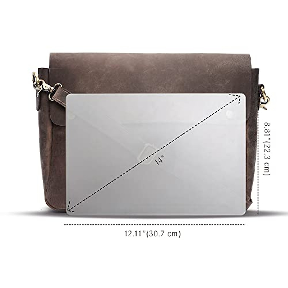 Genuine Leather Laptop Sleeve Bag Compatible with MacBook Air/Pro, 13-13.3 inch Notebook, Compatible Briefcase with MacBook Pro 14 inch