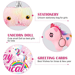 SRIZIAN Unicorn Gift Set for Girls Age 3,4,5,6,7,8,9,10,11,12, Birthday Gifts for Girls, Thanksgiving Day Gifts for Girls,Christmas Gfits for Girls Glow in Dark Blanket