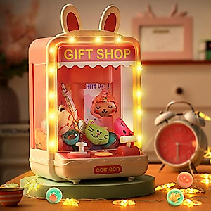 Skirfy Claw Machine for Kids with Lights, Mini Candy Machine Toys for Girls, Boys Arcade Game Machines with Astronaut Toy&Squishies Toys,Vending Machine,Adjustable Sound,Birthday Gifts for Boys Girls