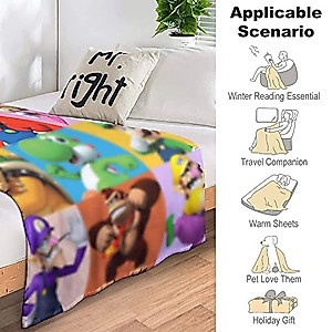 MIDBODS Cartoon Blanket Soft Warm Throw Blanket Light Weight Blankets for Couch Bed Living Room Sofa 50 inch X40 inch