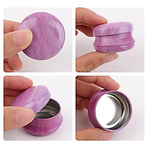 Framendino, 12 Pack Mini Tinplate Candle Tin Jars with Lids, Empty Reusable Round Travel Cans Refillable Container for Making, Jewelry, Pendant