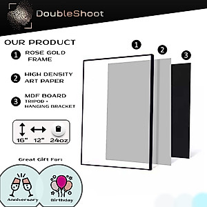 DOUBLESHOOT Black Frame Sign Poster 30th Birthday Decorations for Men Women 12"x16"- 30 Birthday Party Favors, Guest Book Alternative – with Pen & Wall Hanger, Dirty 30 Gifts for Him Her