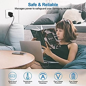 USB C Samsung Fast Charger, 25W PD Type C Super Fast Charging Block for Samsung Galaxy S23 S22 S21 FE S20 A04s A03s A14 A53 A13 Z Fold 4,Pixel 7/7 Pro/6a, 6Ft Android Charger Cable USB C to USB C Cord