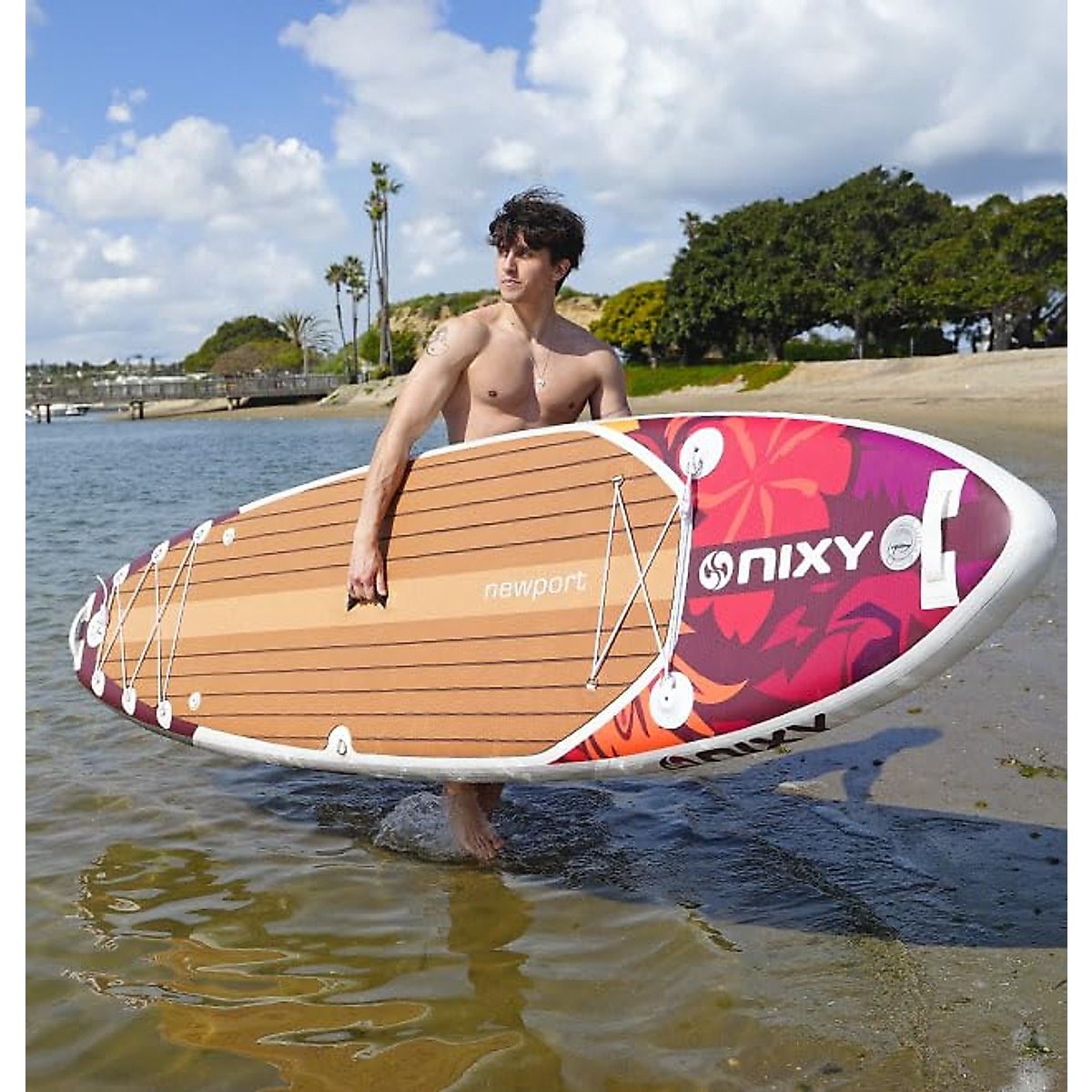 NIXY Newport G5 Inflatable Paddle Board | High-Performance, Durable, and Lightweight SUP for All Skill Levels with Welded Seams and 300 lbs. Capacity. (BoraBora)
