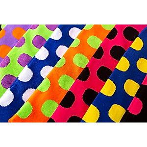 10 Pairs Kids Child Knee High Long Socks polka dots socks Colorful Mid-Calf Uniform Socks Soccer Socks Girls School Socks Sports Socks No Heels Long Boot Wave Point socks for Child Gift(10pcs,point)