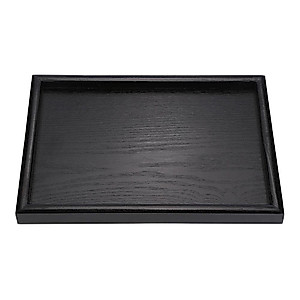 Dioche Wood Tea Tray, Rectangle Shape Solid Wooden Tea Coffee Snack Food Meals Serving Tray Plate Restaurant Trays(30 * 20 * 2cm)