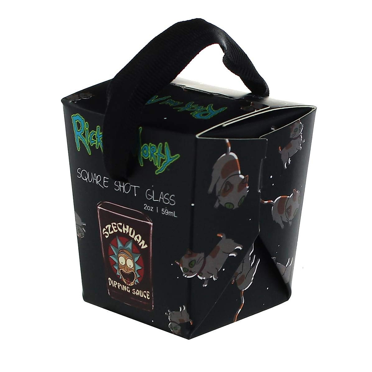 Rick and Morty Szechuan Dipping Sauce Shot Glass - Novelty Collectible Drinking Glasses - Perfect for Birthdays, Holidays, House Warming Parties, 2 fluid ounces