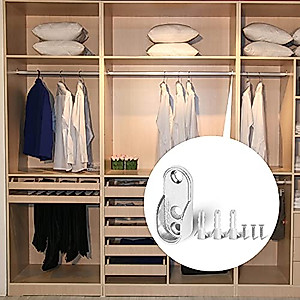 Jiozermi 2 Pack Oval Closet Rod End Supports, Flange Closet Rod Holder Fit for 15x30mm Oval Rods, Flanges Pole Sockets for Wardrobe Closet, Polished Chrome Finish