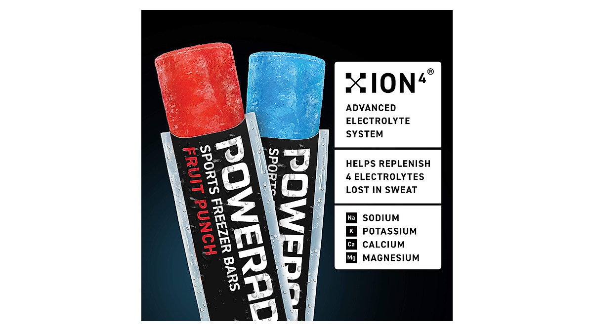 Powerade Sports Freezer Bars - Electrolyte Frozen Pops 45 Count