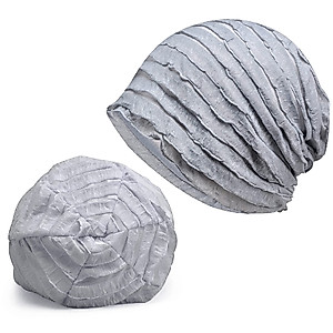 Jemis Skullies Beanies Thin Bonnet Cap Autumn Casual Beanies Hat (3 Pack Pink & Grey & Khaki)