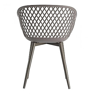 Moe's Home Collection Piazza Outdoor Chair Grey-Set of Two