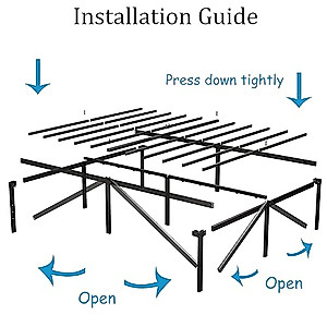Jebosam Full Size Bed Frame No Box Spring Needed 14 inch Heavy Duty Platform Steel Support 2500 lbs Bed Frame Full Size Easy to Assembly Non-Slip Noise Free Black